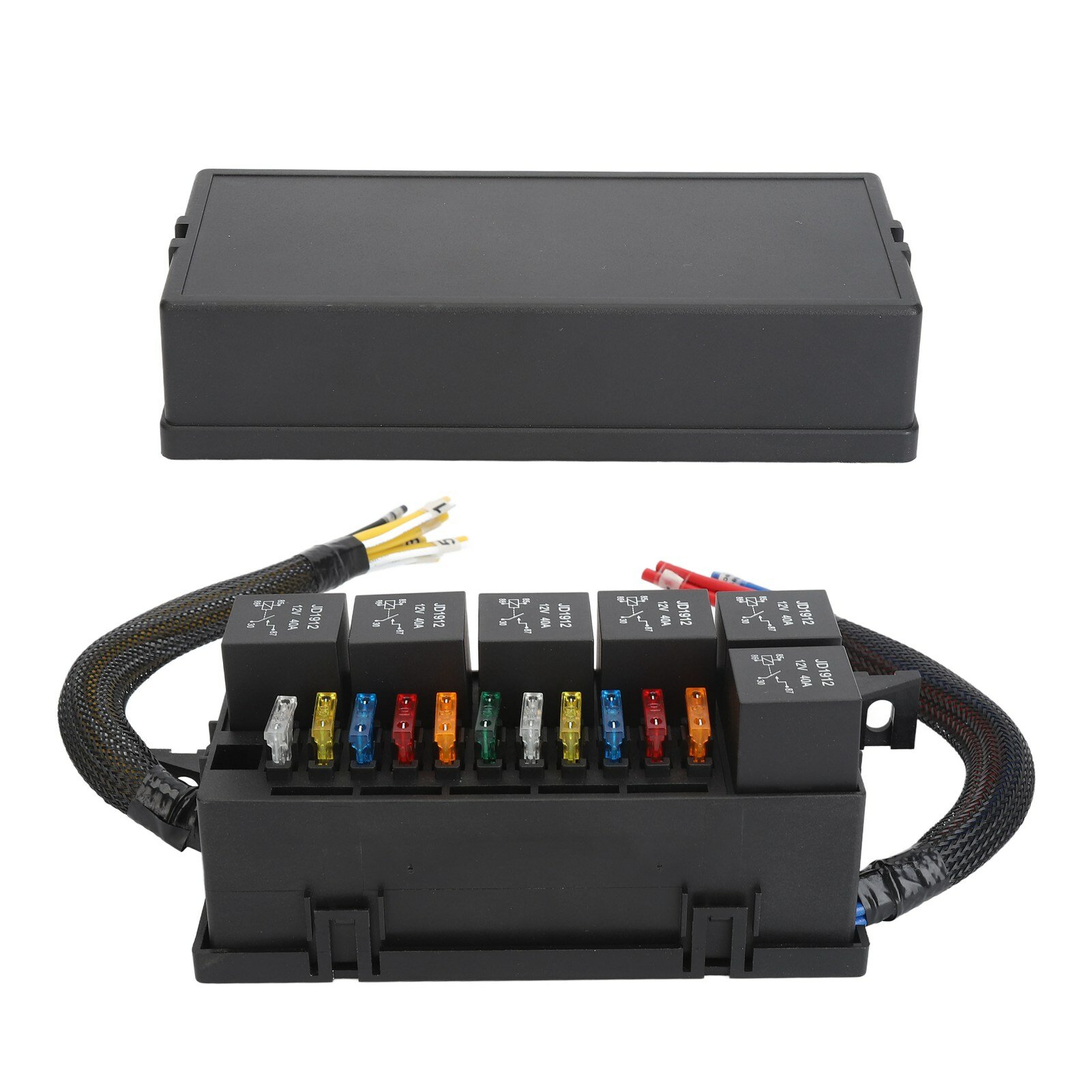 Блок предохранителей и реле 12 В, 6 реле, 11 ATC ATO, водонепроницаемый блок предохранителей и реле для автомобиля, яхты, лодки.