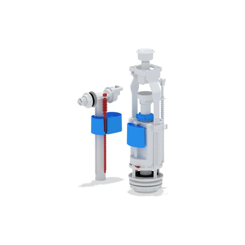 АНИ Пласт Набор с бок. подв. 1/2 пласт. эконом кнопка белая WC3050