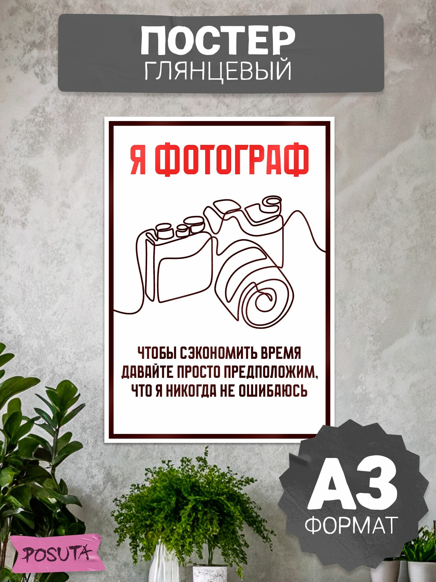 Постер на стену интерьерный День фотографа