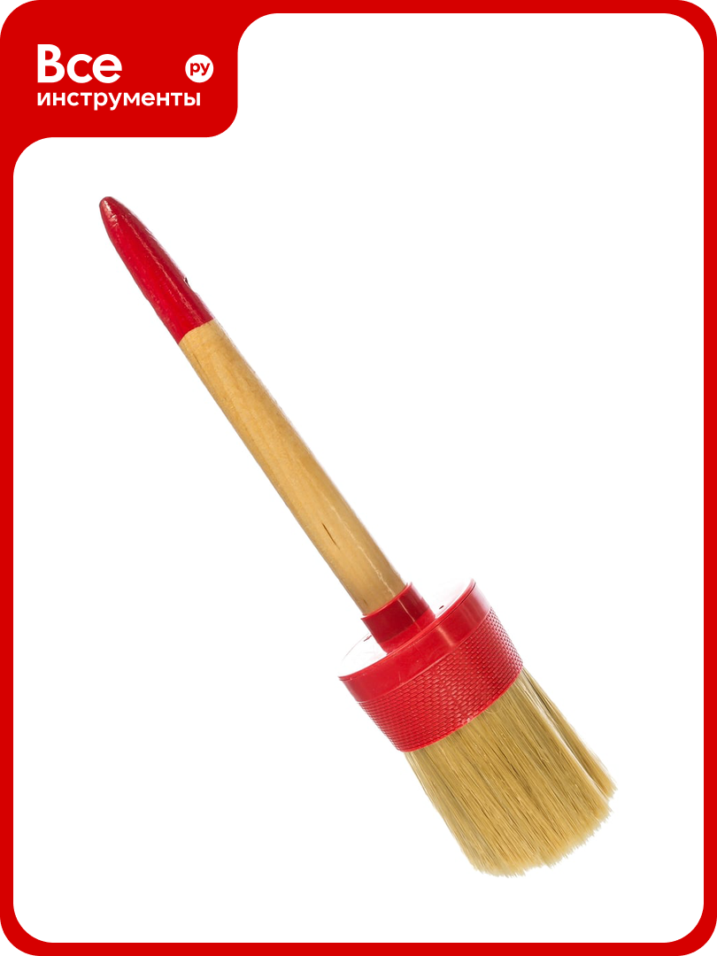 Круглая кисть STAYER Universal натуральная щетина, деревянная ручка, 60мм 0141-60 надежной конструкции