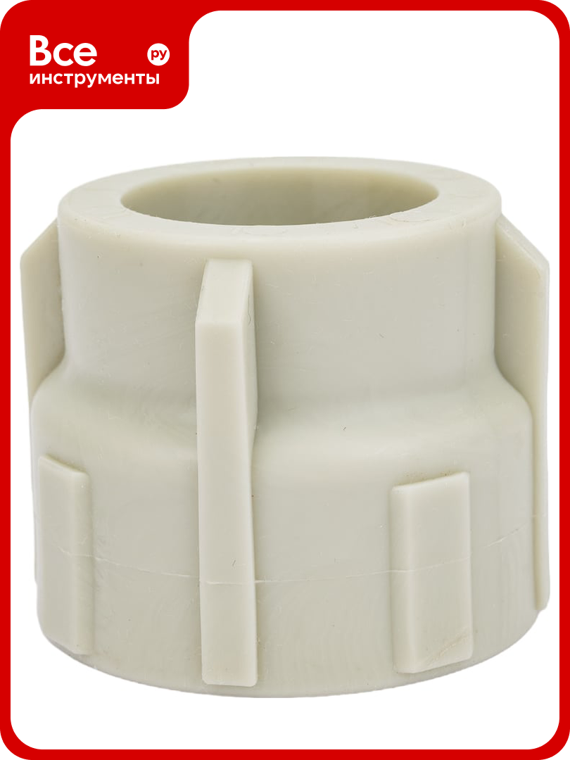 Комбинированная муфта ПОЛИТЭК с внутр. р. PPRC, серый 9100003201С 32x1, для соединения труб ppr с резьбовыми фитингами