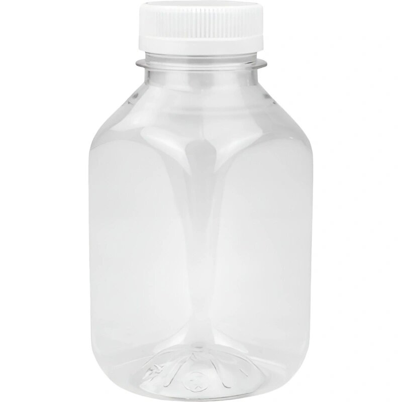 Бутылка проз. с крышкой 0,3л ПЭТ d-38мм BRC, широкое горло, квадр,250шт/уп