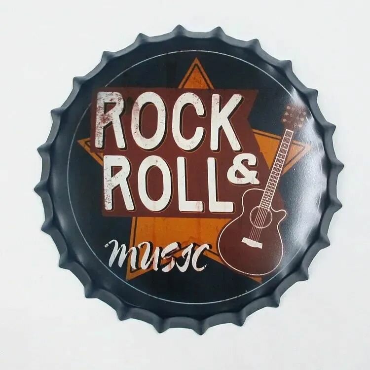 Круглый Металлическая жестяная вывеска в пасторальном стиле