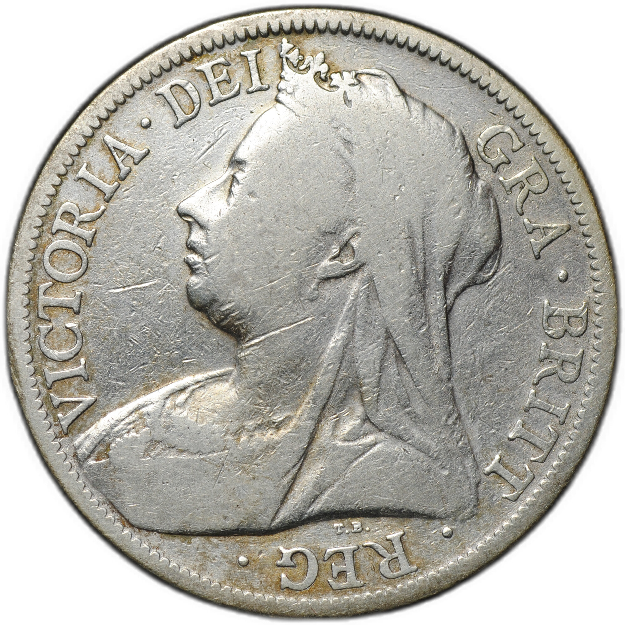 Монета 1/2 кроны 1899 Великобритания