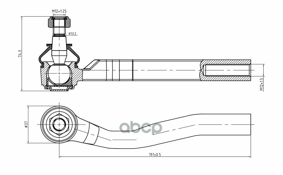 Наконечник рулевой тяги R CHEVROLET Aveo 2006->/Kalos 2005->, DAEWOO Kalos 2002-> S&K арт. SKTE2130