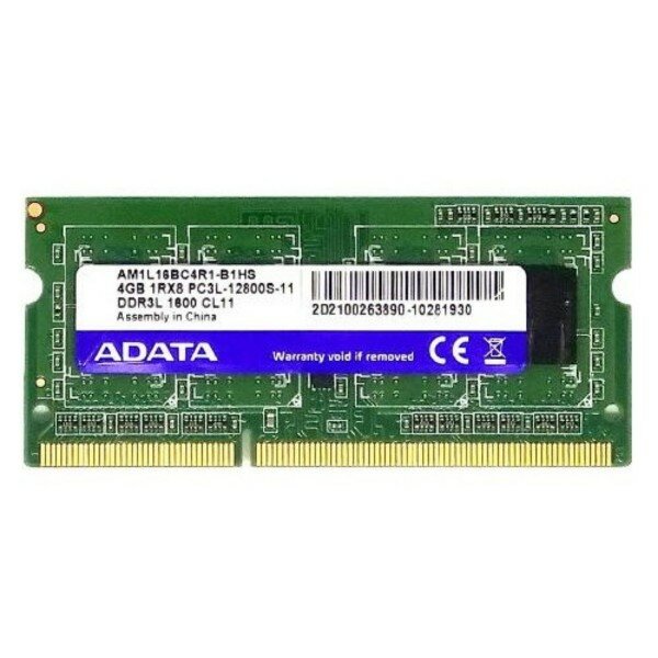 Оперативная память БУ SO-DIMM DDR3L 04GB ADATA AM1L16BC4R1-B1HS