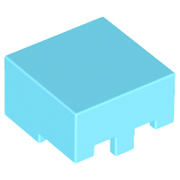 Minifigure, Headgear Helmet Rectangular (Minecraft), 19730 Medium Azure U