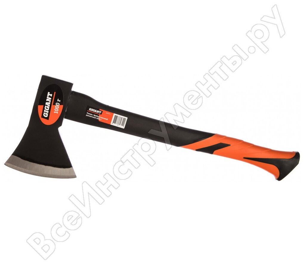 Топор 1000 грамм с фибергласовой рукояткой Gigant AHT10-1, работы