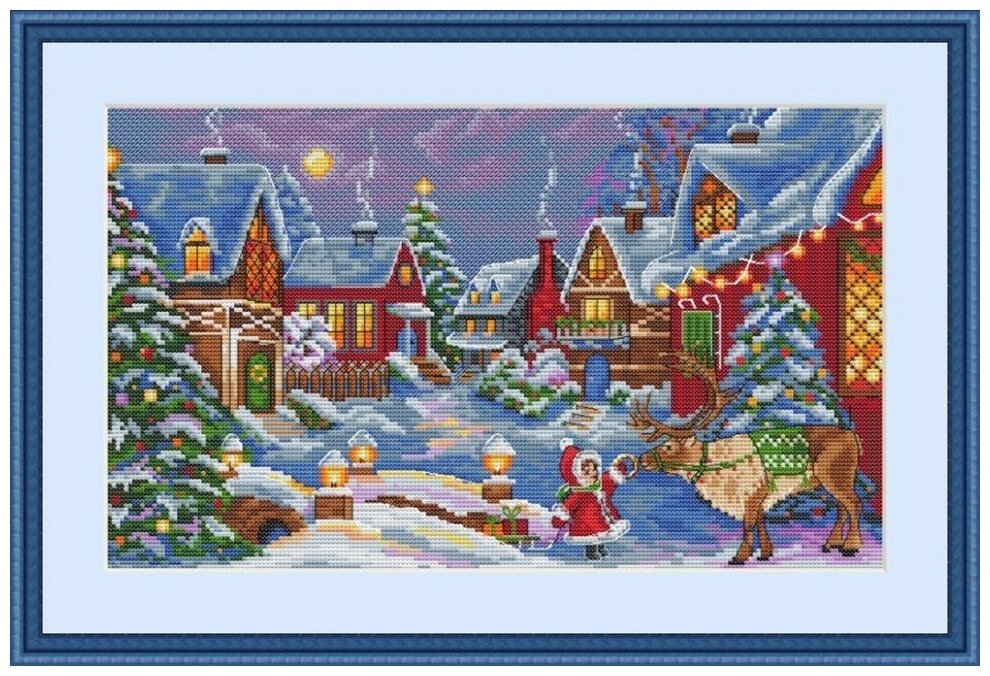 Набор для вышивания Мережка #K-75 Рождественский гость, Счетный крест, 29 x 17 см