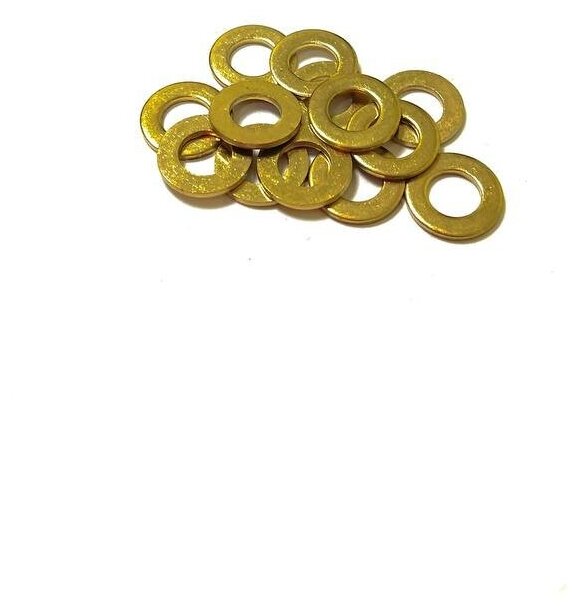 Шайба D10 плоская DIN 125, латунь (5шт)