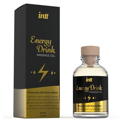 59537 Intt Massage Gel Energy Drink, 30 мл. Массажный гель с ароматом энергетика и согревающим эффектом
