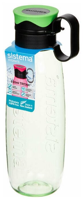 Бутылка для воды из тритана с петелькой 650 мл