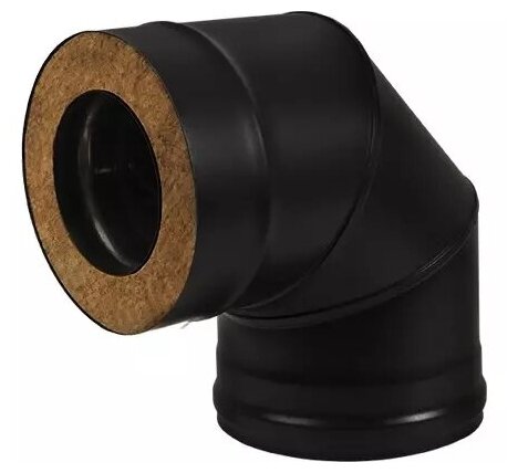 Сэндвич-колено BLACK 90° 3 секции нерж 0,8 мм AISI 430 (200х300 мм, Чёрный)