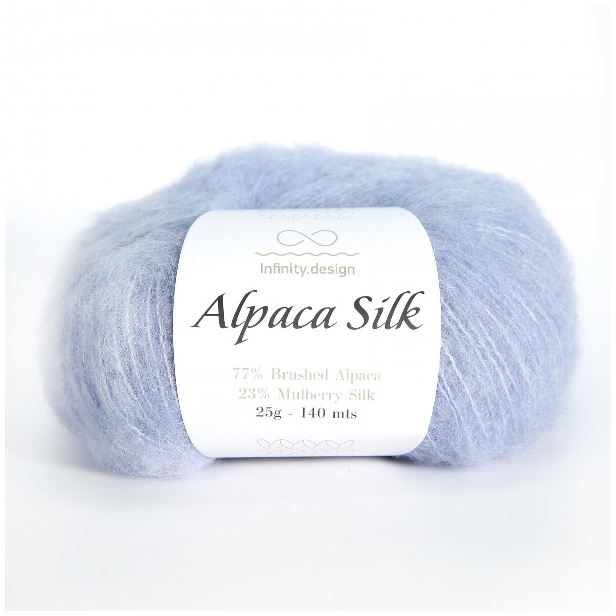 Пряжа для вязания Infinity Design Alpaca Silk (5930 Dust Blue) 3 мотка