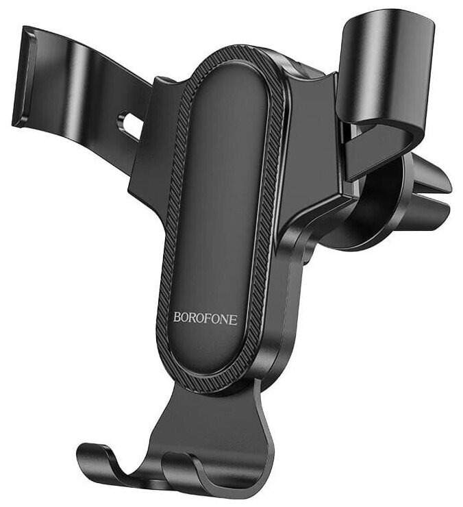 Автомобильный держатель для телефона Borofone BH74 в решетку вентиляции черный