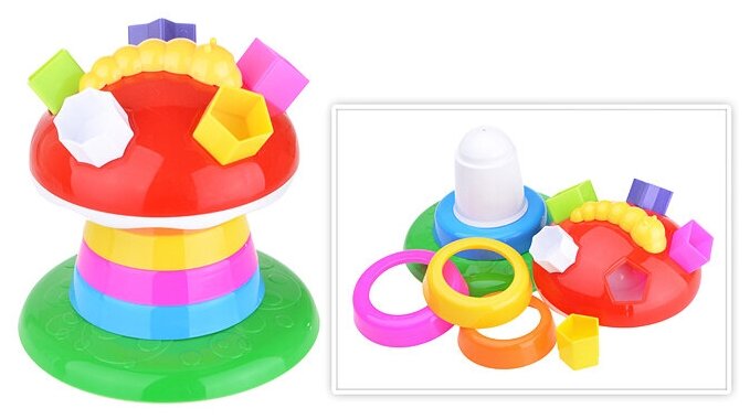 Логическая пирамидка Гриб на полянке