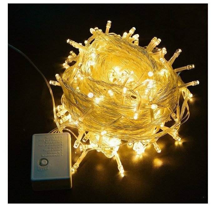 Светодиодная гирлянда Бахрома. Размер: 5*0,8 метров, соединяемая. Цвет свечения: Теплый белый. IP65. 220В.