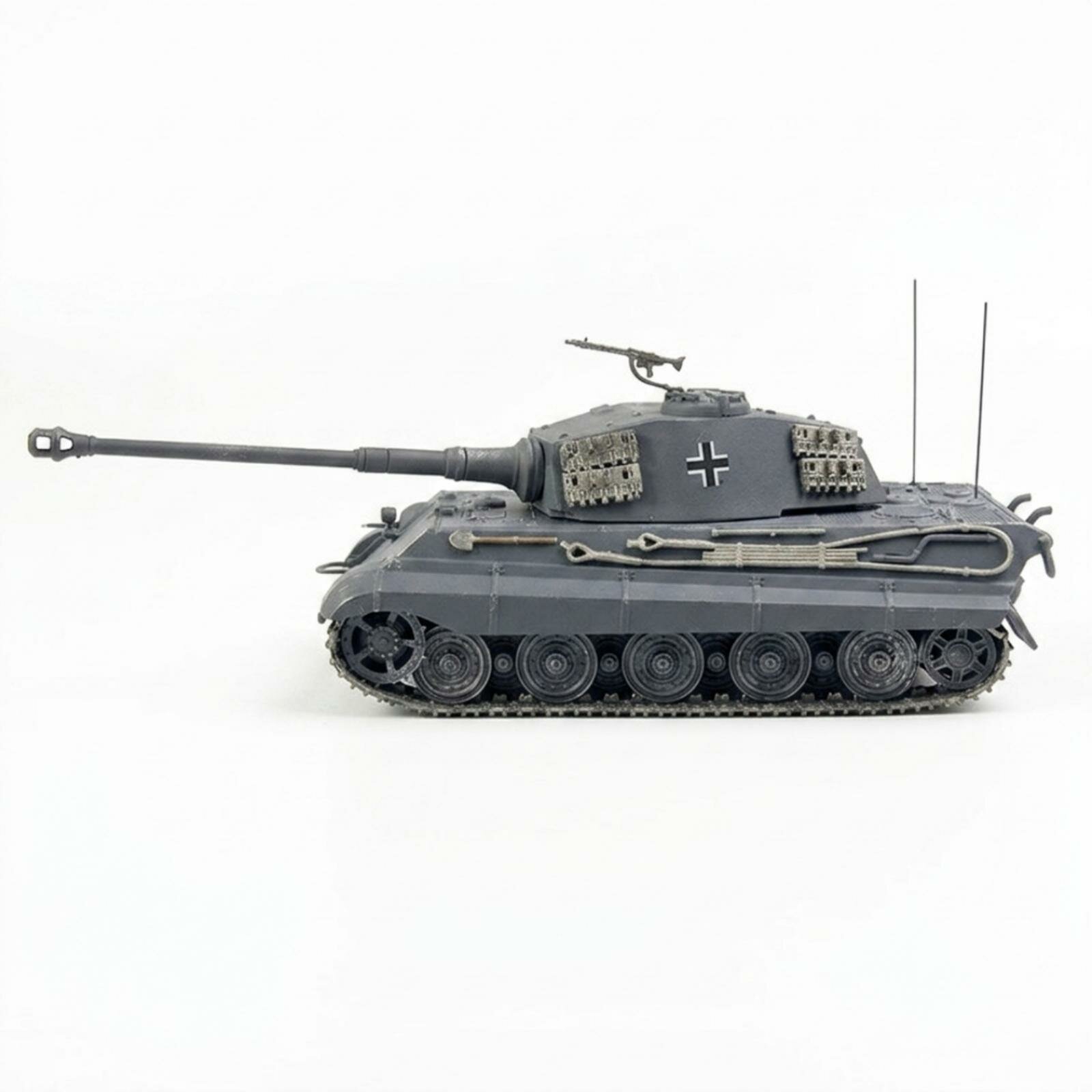 Историческая модель бронированной машины в масштабе 1/72 с вращающейся башней. Историческая модель бронированной машины II для коллекционеров, немецкий серый цвет.