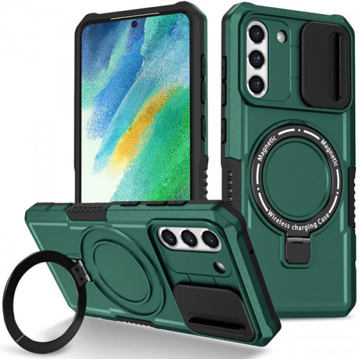 CamShield MagSafe Противоударный чехол для Samsung Galaxy S21 FE со шторкой для камеры