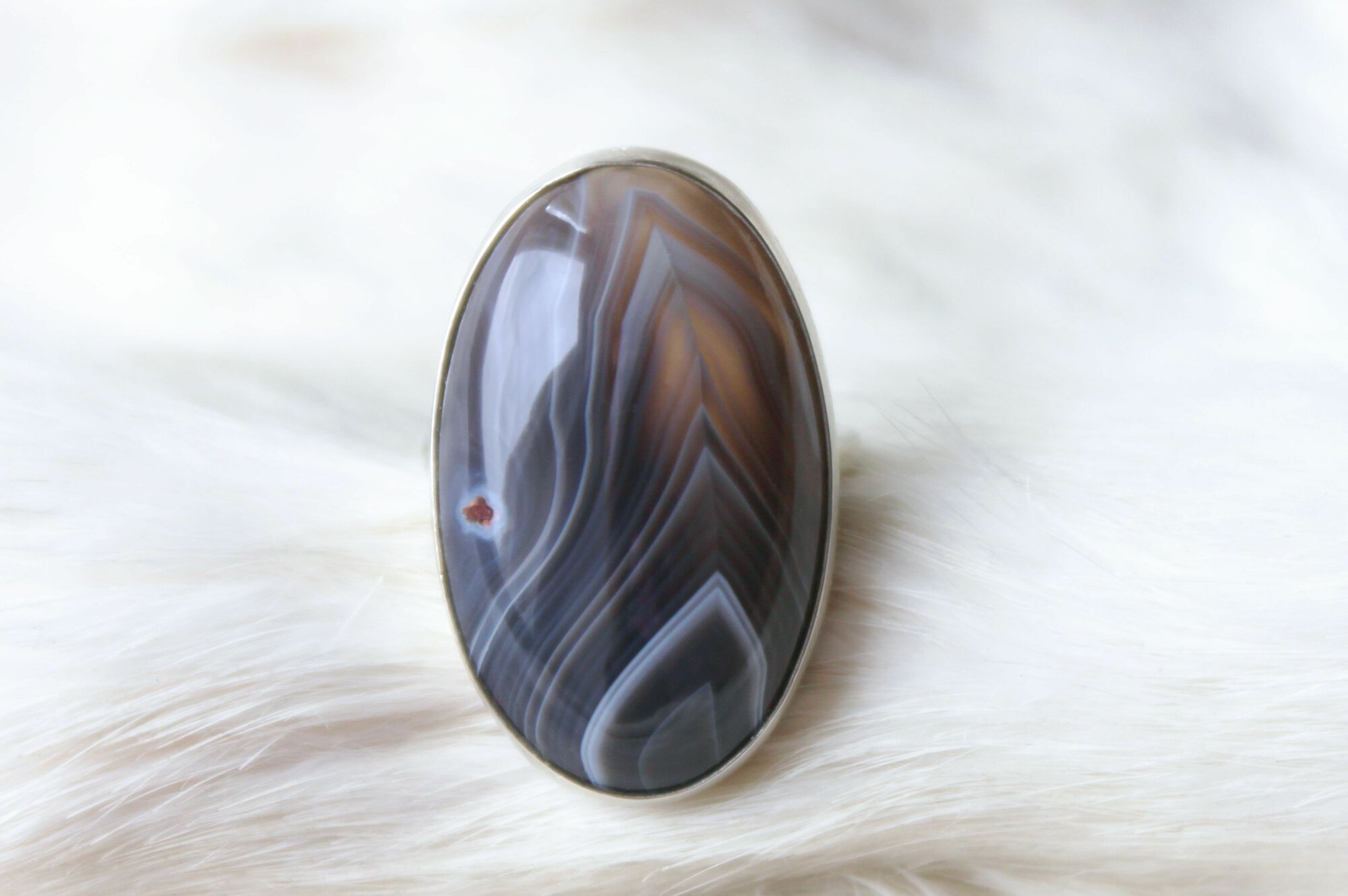 Кольцо, агат