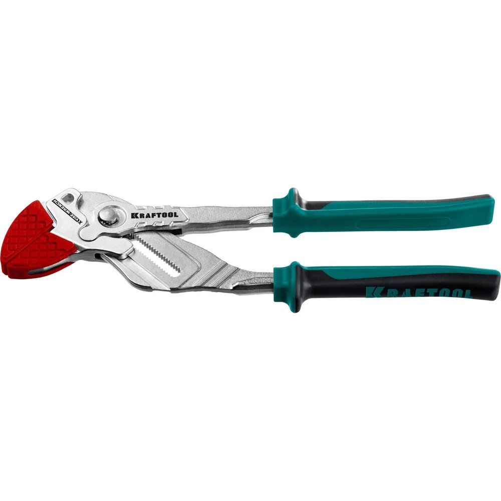 Клещи переставные‑гаечный ключ KRAFTOOL Vise‑Wrench X из CrV сплава, кнопочный фиксатор, прямые губки