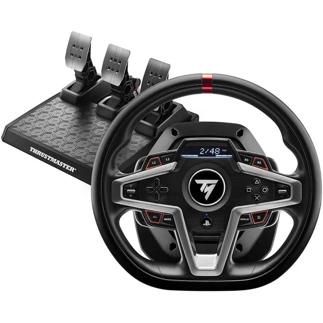 Руль Thrustmaster T248PS, для PS4, PS5 и PC, с педалями, виброотдача