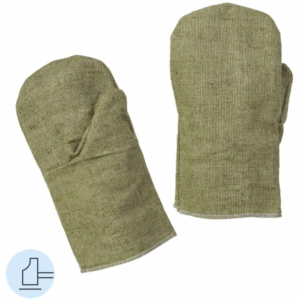 Рукавицы брезентовые с брезентовым наладонником, огнеупорная пропитка (плотность 420 г/кв. м) 200 пар