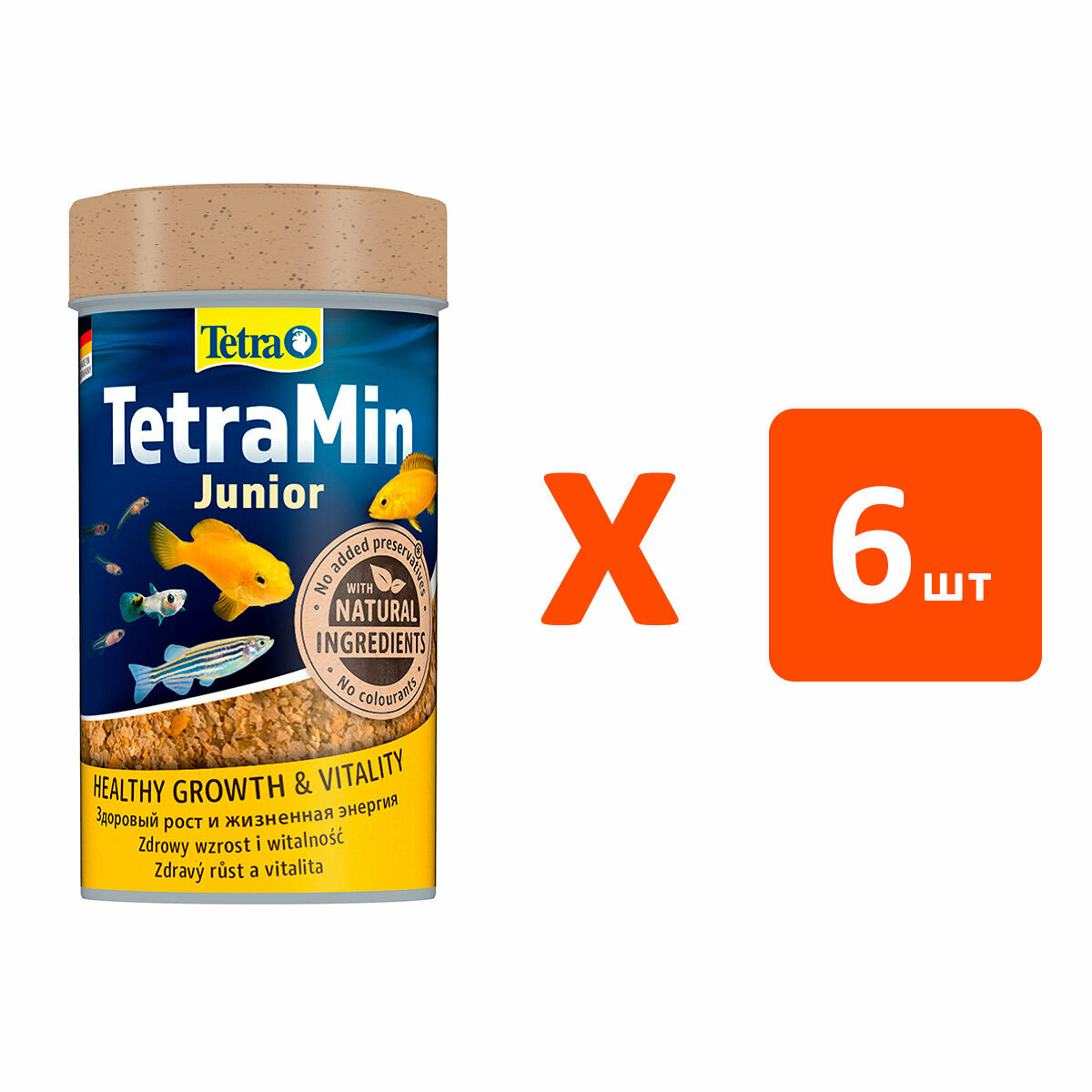 TETRAMIN JUNIOR корм для мальков мелкие хлопья (100 мл х 6 шт)