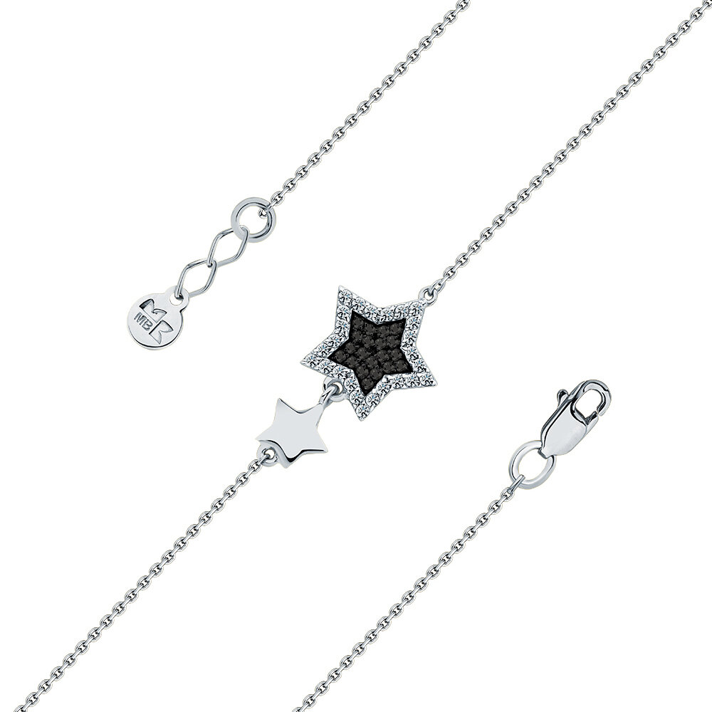 Браслет, белое золото, 585 проба, бриллиант