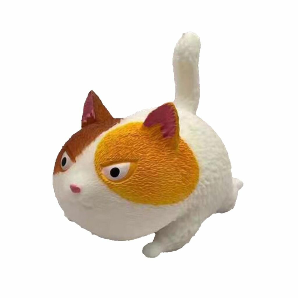 Звуковая игрушка для сжимания, антистрессовый сенсорный гаджет, красочный полый резиновый котенок, забавная миниатюрная новинка T