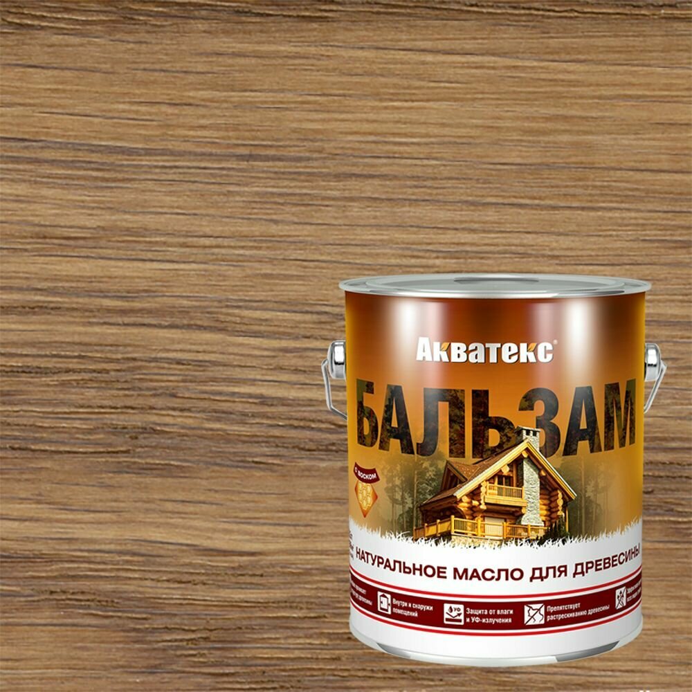 Масло натуральное для древесины Акватекс-Бальзам (2,2л) бесцветное