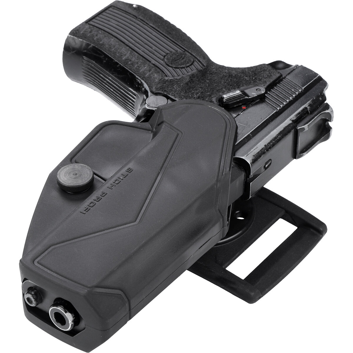 Кобура для ПЯ "FOX" с поясным креплением (Stich Profi) (Черный)