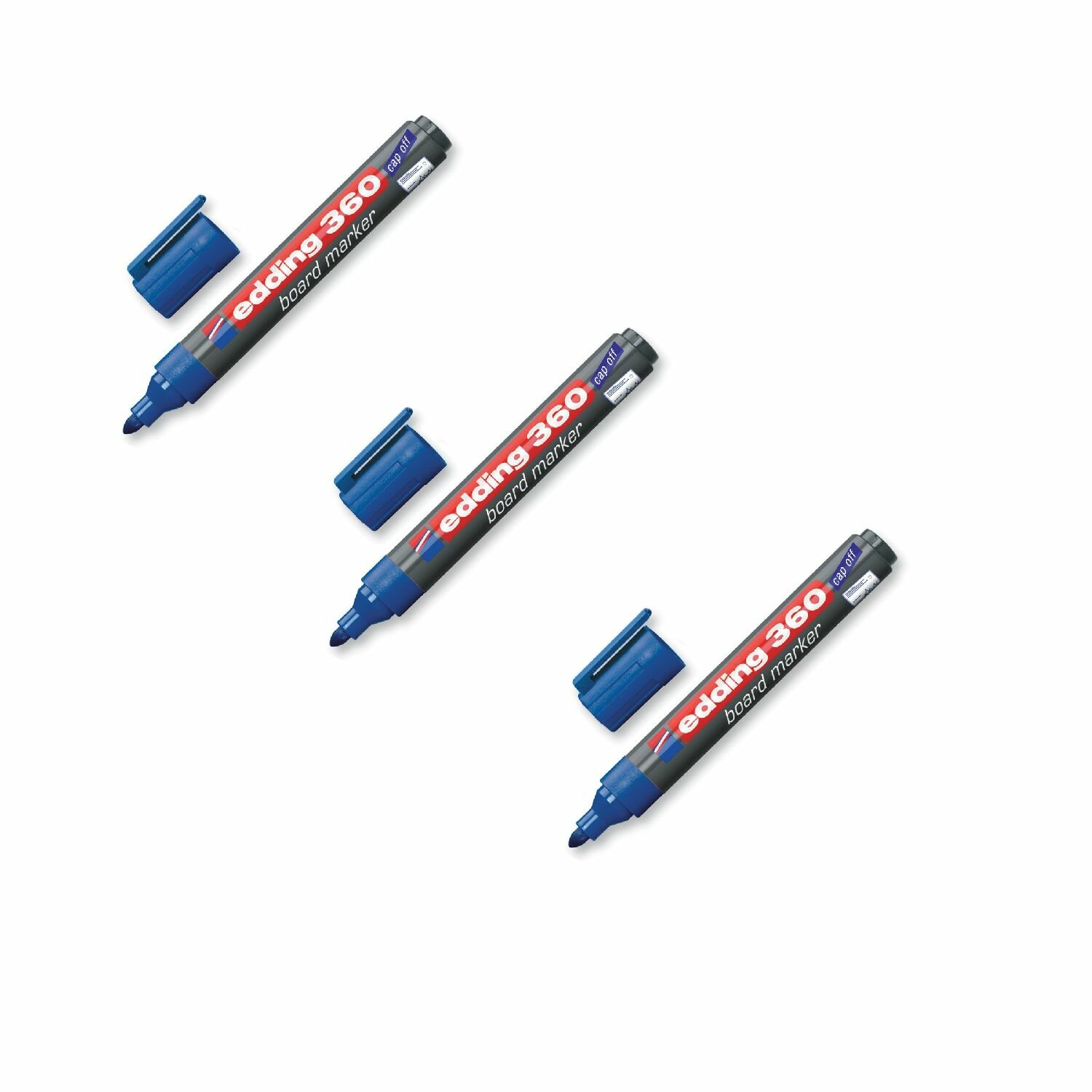 Edding Маркер для белых досок, синий 1,5-3 мм, 3 уп.