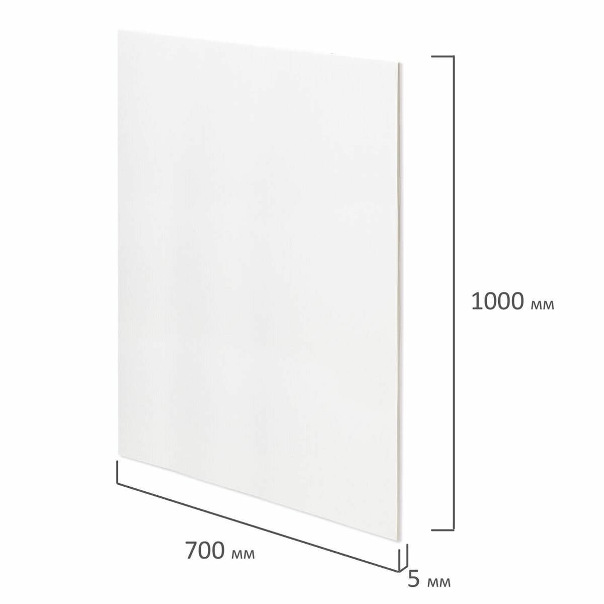 Пенокартон матовый Brauberg, 70х100см, толщина 5мм, белый (112479), 25 уп.