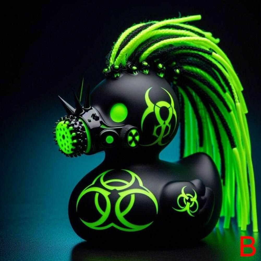 Украшения "Панк-Готические Утки", смола, зеленые, от 1 года, длина 7,5 см