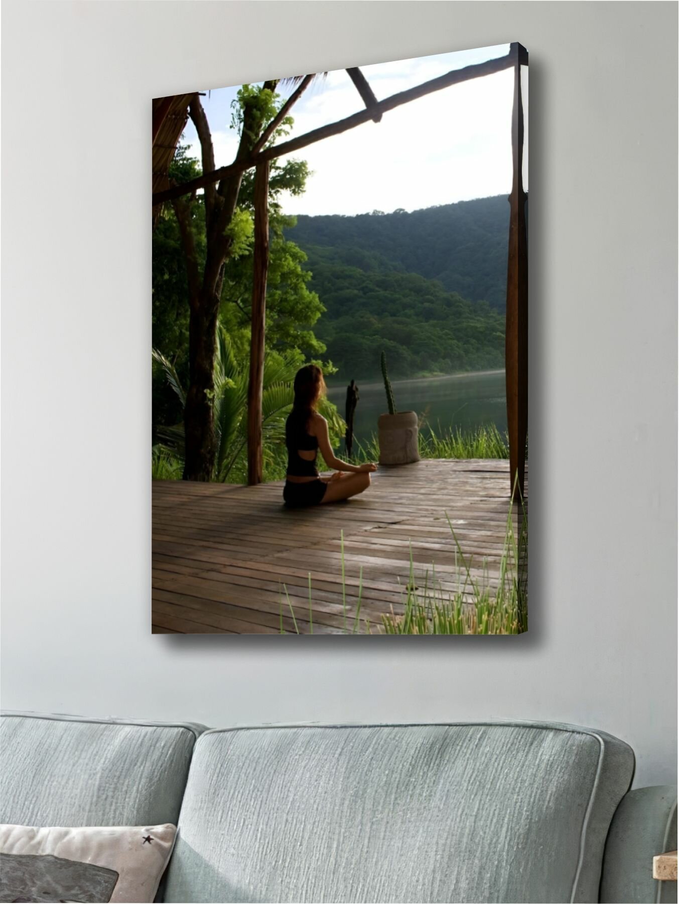 Картина Медитация в дождь интерьерная 50x70см 1шт.