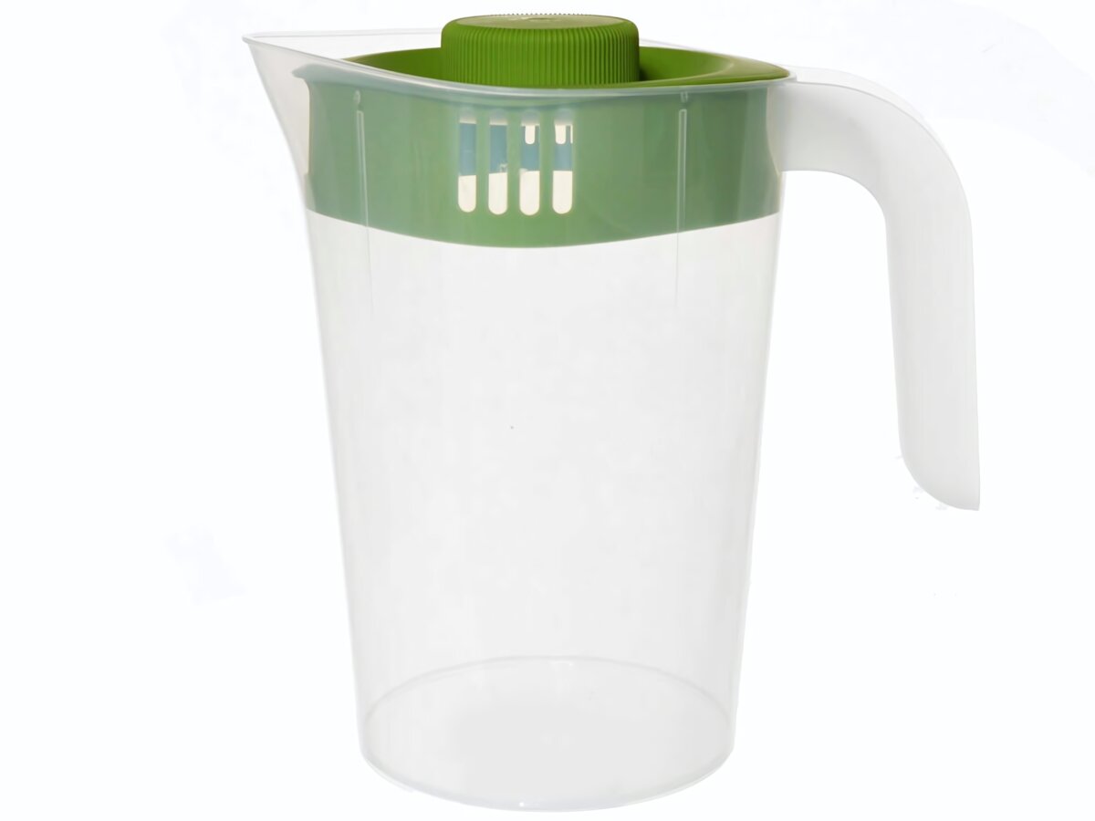 Кувшин 2л с крышкой Practic, фильтрация ягод, удобная ручка, пластик