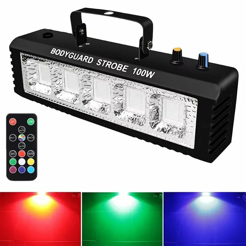 Стробоскоп, для дискотек, 10 встроенных LED-ламп, мощность 100Вт