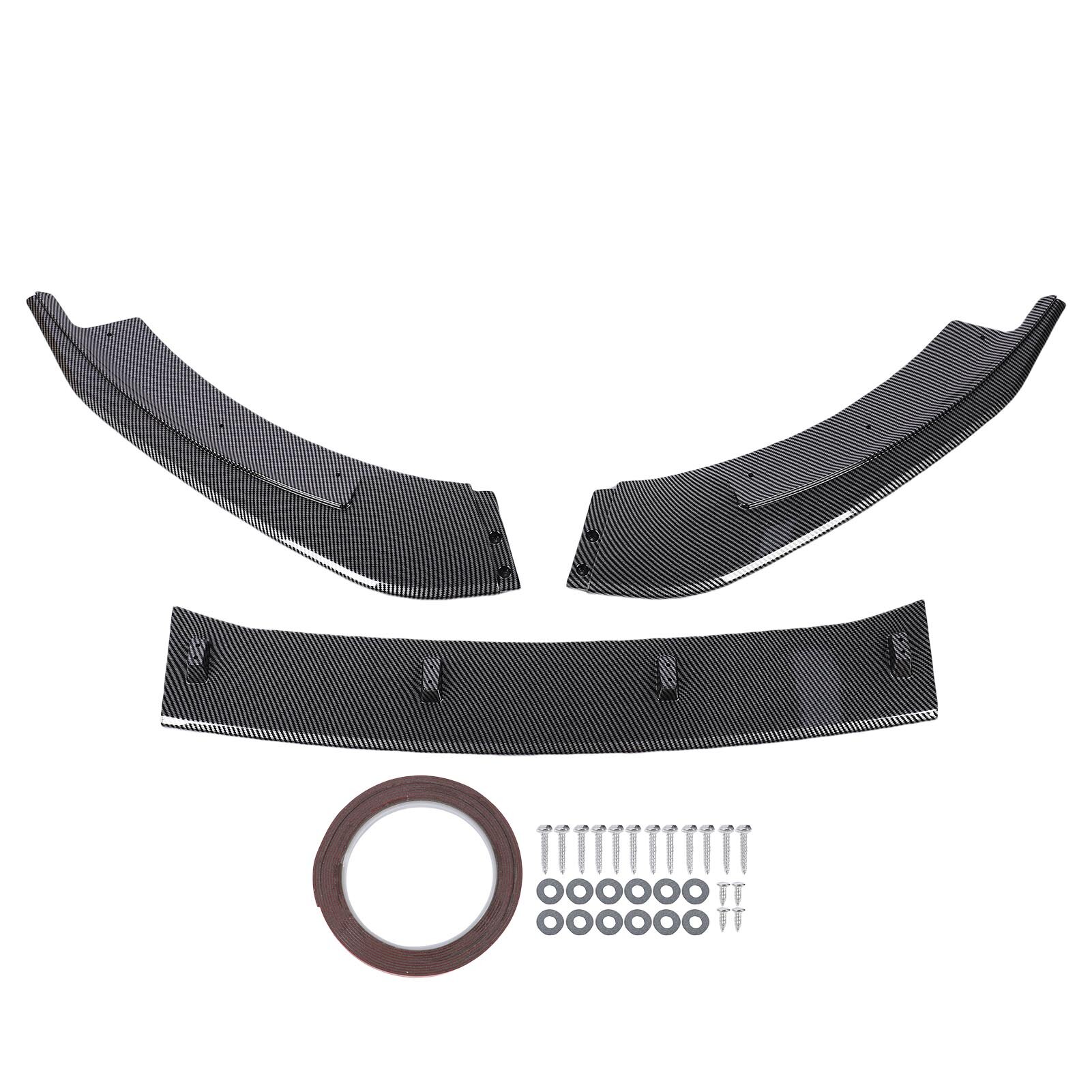 Передний бампер, спойлер, стильный сплиттер, диффузор, защитная накладка на бампер, обвес для стандартной комплектации MK6 2008-2012, в стиле карбонового волокна.