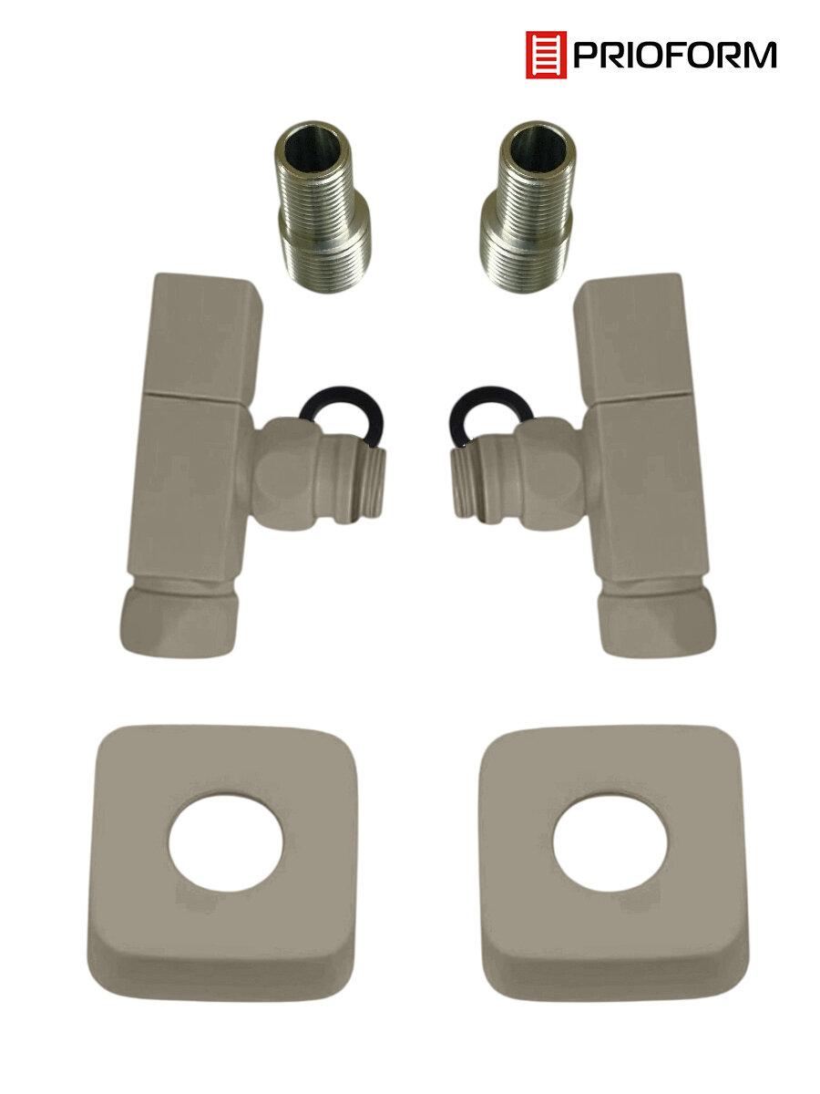 Комплект вентилей угловых Quadro 1/2*3/4 грейдж