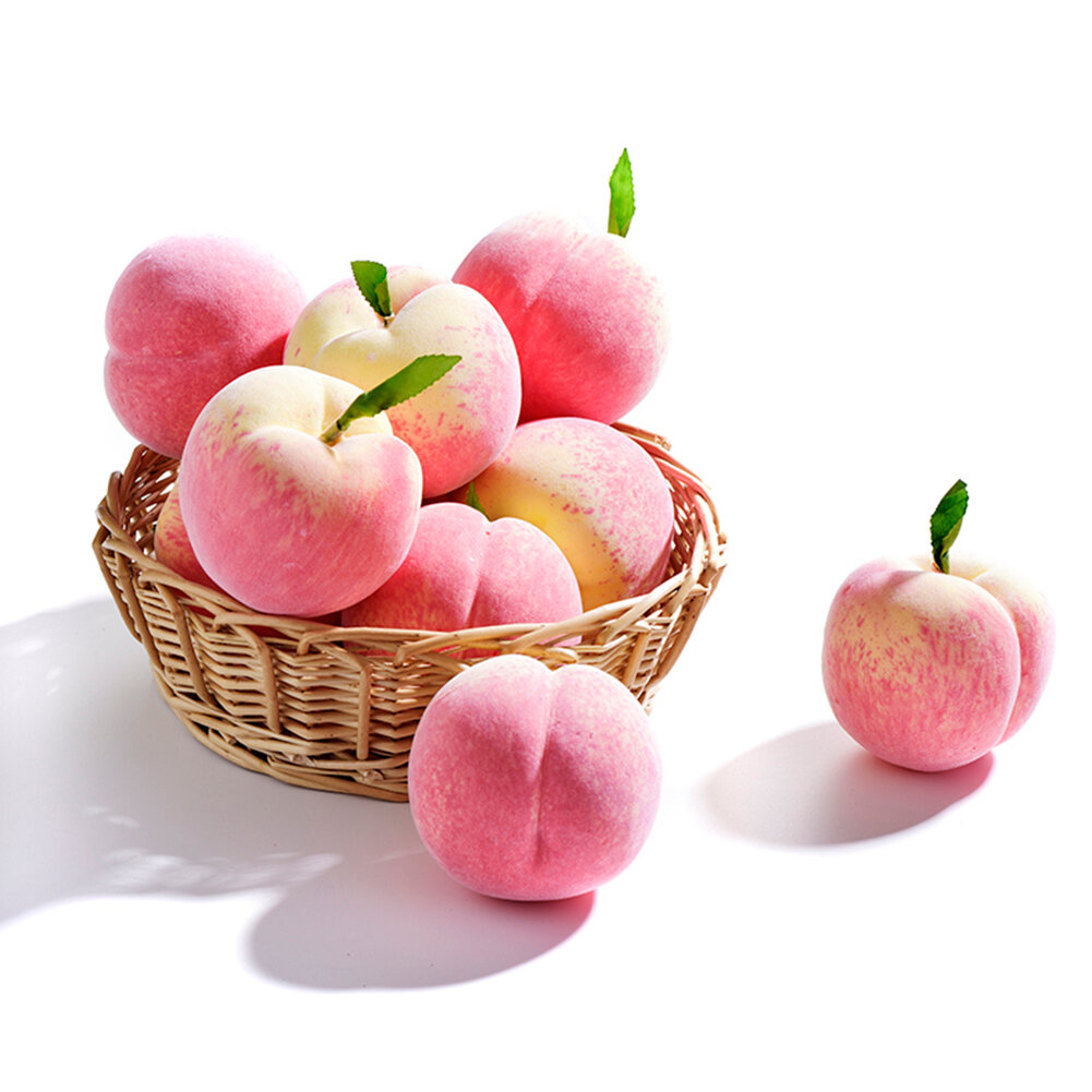 10 шт, искусственный персик, пенопласт, модель персика, имитация поддельных фруктов, модель персика, реквизит для фотосессии для детей