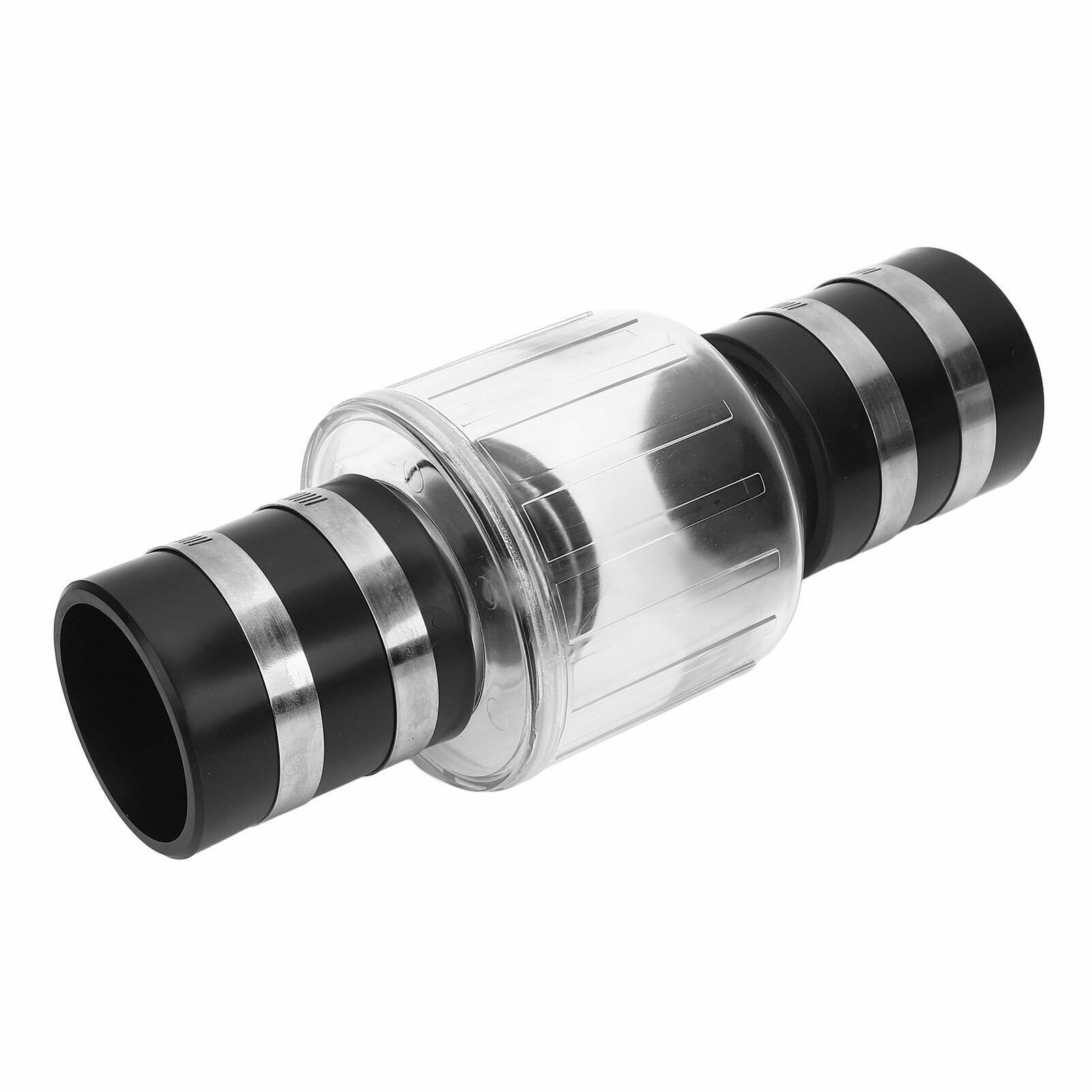 Тихий обратный клапан дренажного насоса, прозрачный бесшумный 2-дюймовый ПВХ-трубный обратный клапан с подпружиненной заслонкой