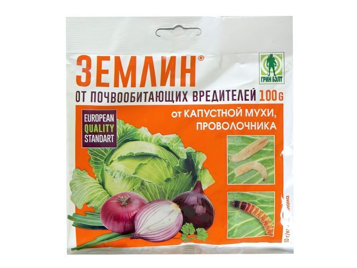 Средство от проволочника "Землин" 100гр, защита картофеля, корнеплодов и капусты, гранулы с песком