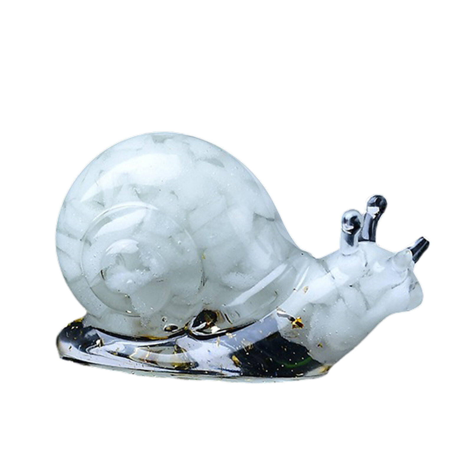 Декоративная фигурка улитки с эффектом кристала