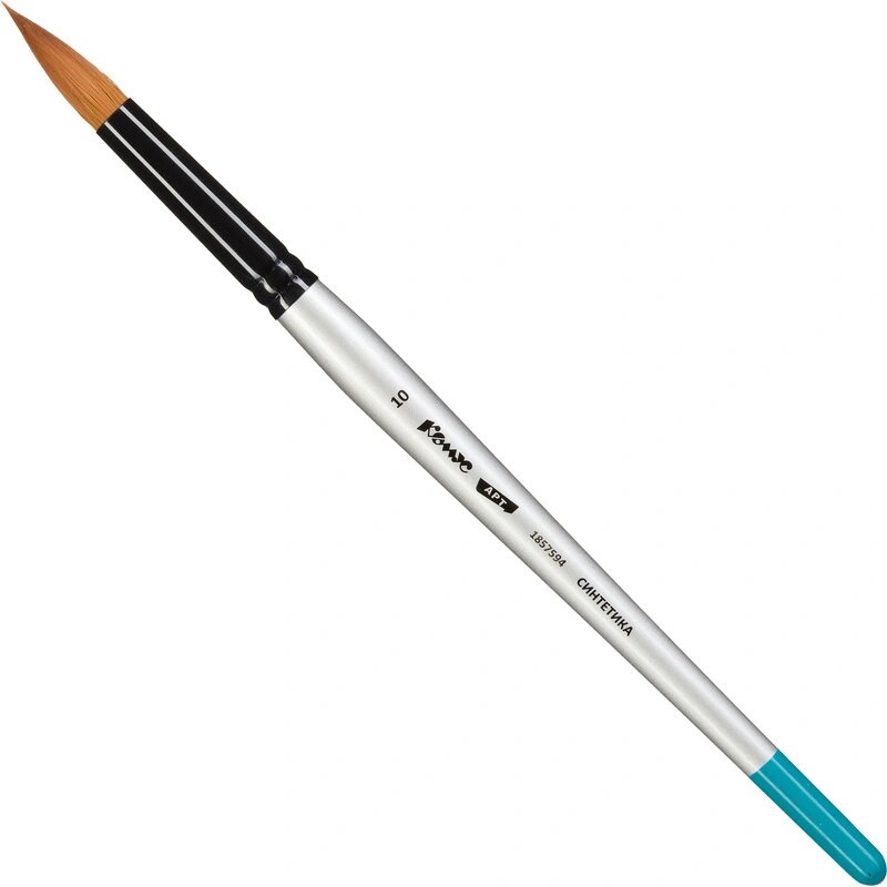 Кисть художественная Комус Арт синтетика мягкая, кругл,№10, короткая ручка