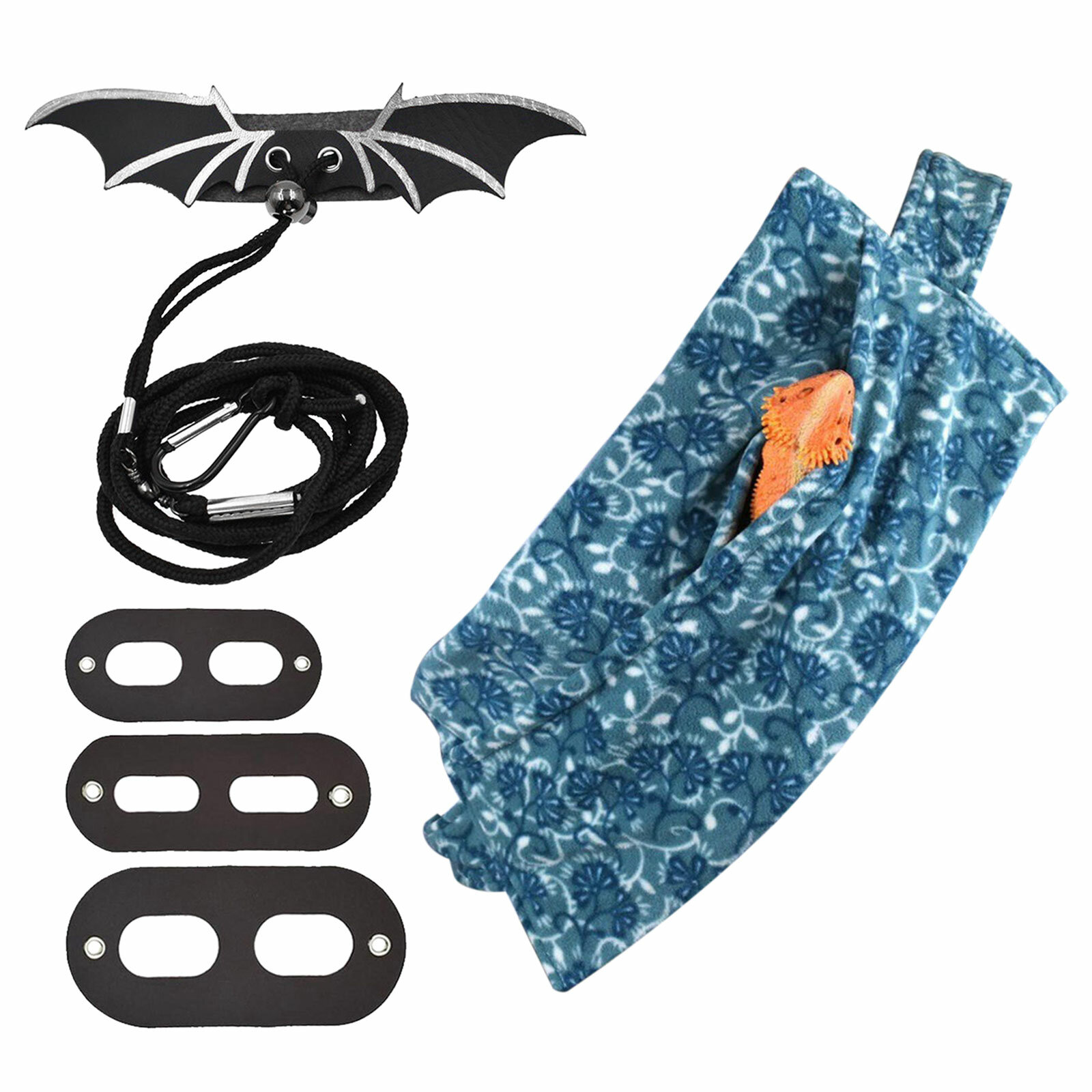 Слинг для бородатых агам и ящериц с набором ремней и шлейки, безопасный, теплый и мягкий, регулируемый