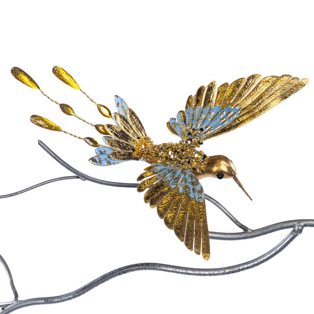 Елочная игрушка Птица Колибри - Jewel Hummingbird 21 см, клипса, Goodwill, SP20885