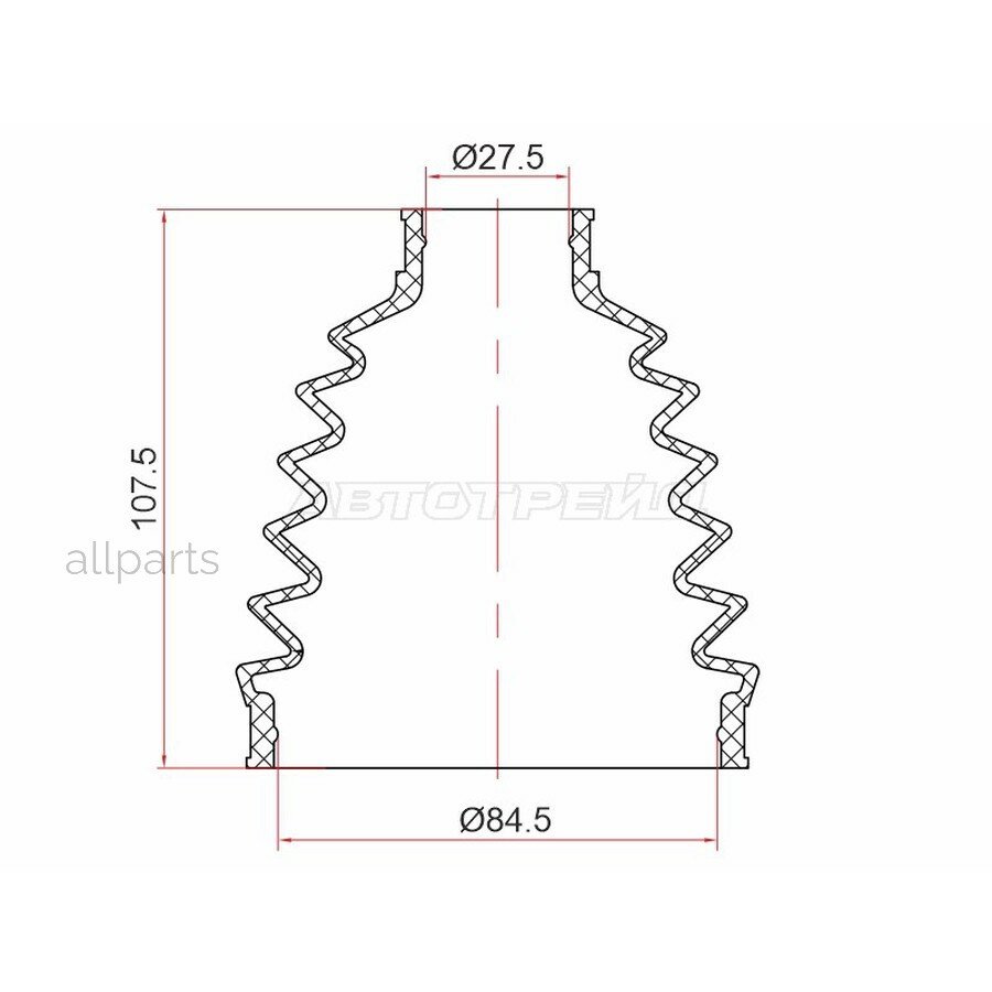 SAT ST-105-0011 Пыльник шрус наружный NISSAN NAVARA 05-15 YD25DDTI