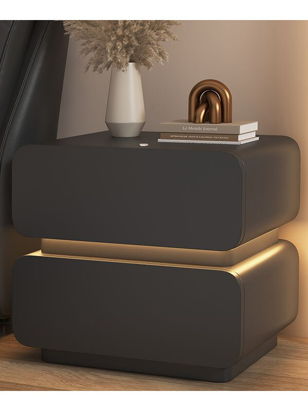 Прикроватная тумбочка в итальянском кремовом стиле, современная минималистичная прикроватная тумбочка