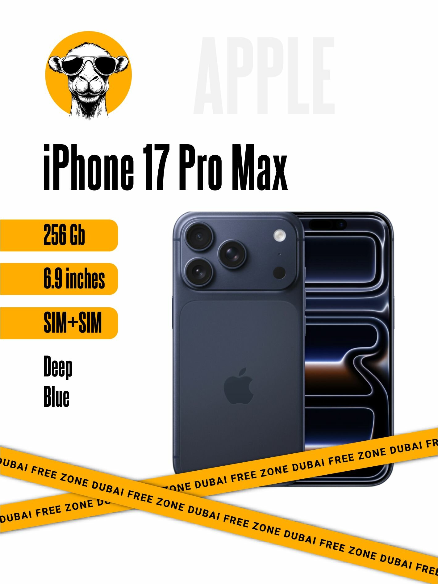 Смартфон iPhone 17 Pro Max 256Gb Deep Blue 2Sim